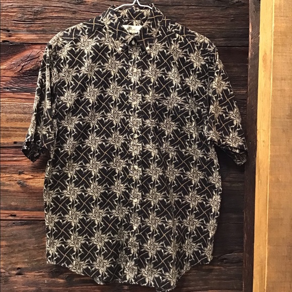 Joe Marlin | Shirts | Joe Marlin Hawaiian Tropical Black Green Short ...